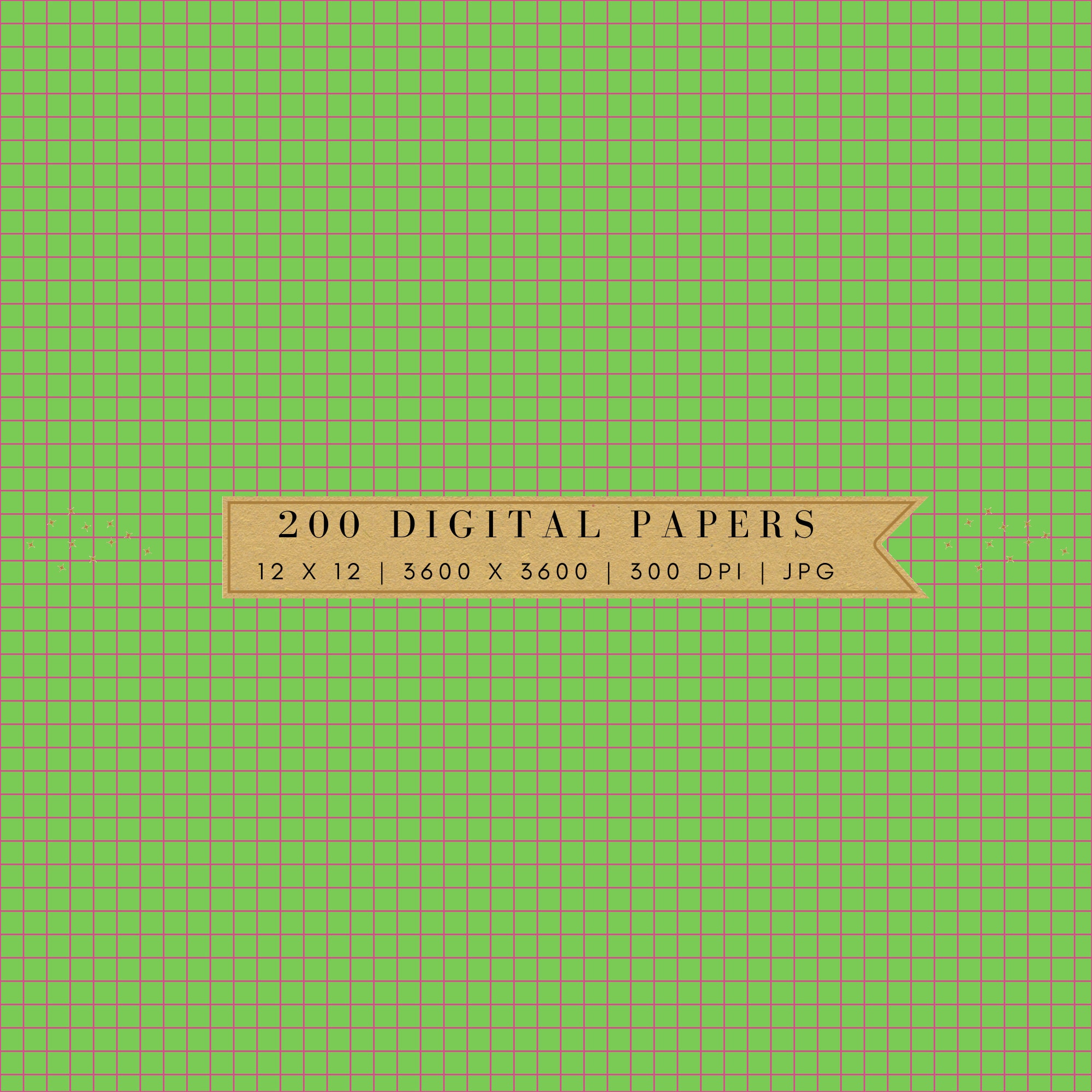 Digital Paper Pack | Commercial Use | Multi-color Lines | Grid Pattern ...