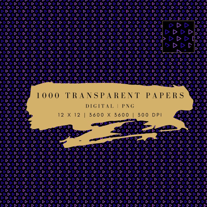 1000 Transparent Digital Papers | Triangle Pattern | Grid Formation ...
