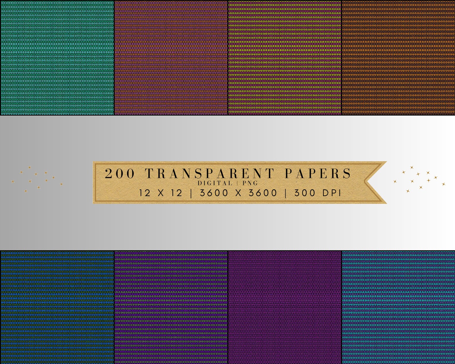 Transparent Digital Paper Pack | Hexagon Pattern | PNG Commercial Use ...