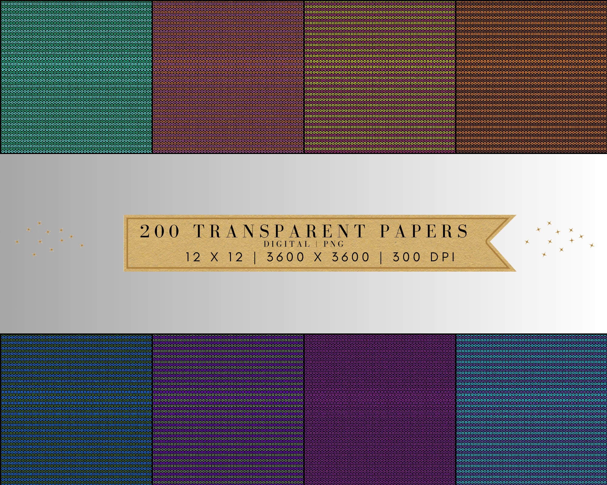 Transparent Digital Paper Pack | Hexagon Pattern | PNG Commercial Use ...