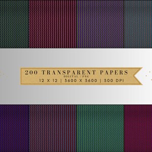 Transparent Digital Paper Pack | Patterns | 5-pointed With White ...