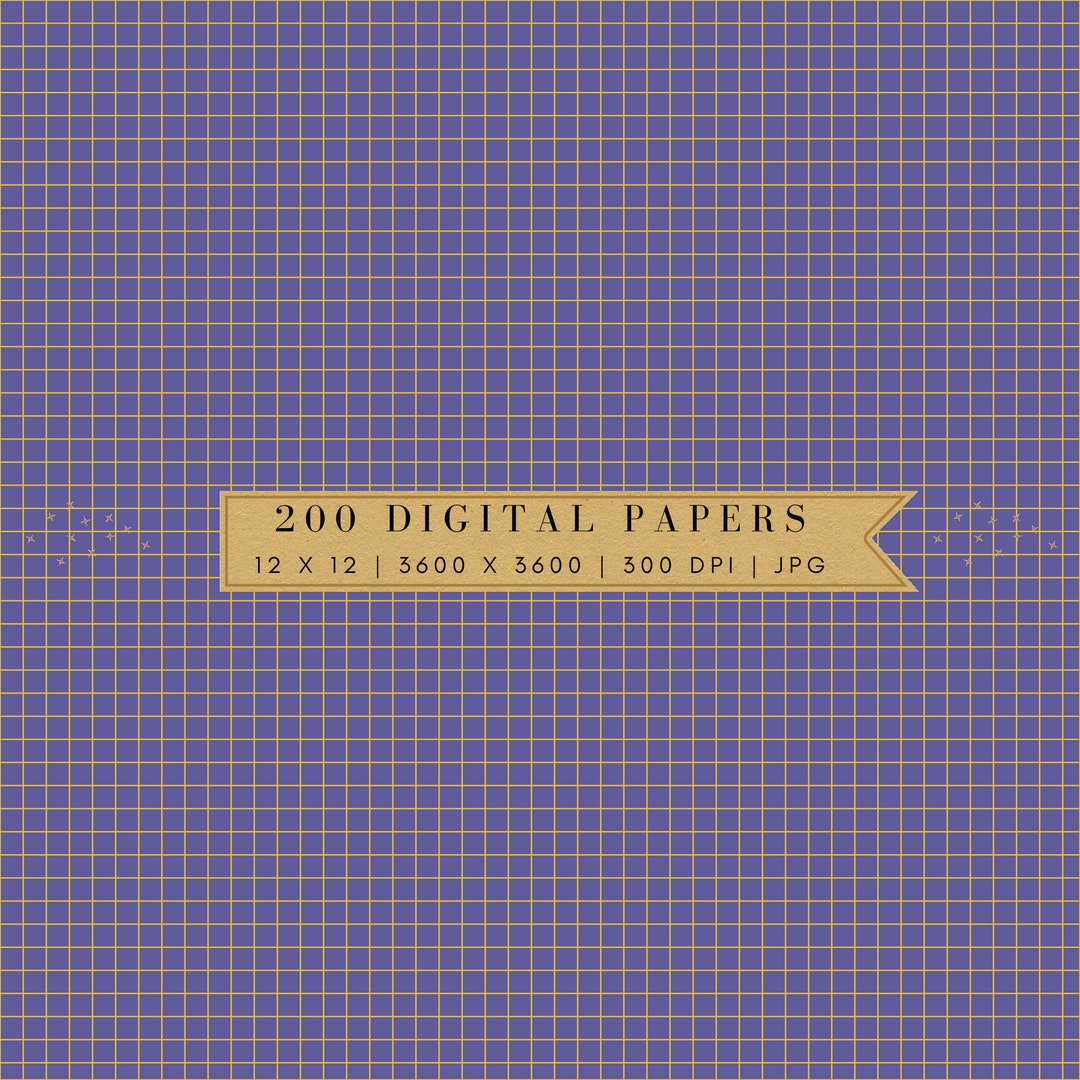 Digital Paper Pack | Purple Grid Background | Commercial Use | Multi ...