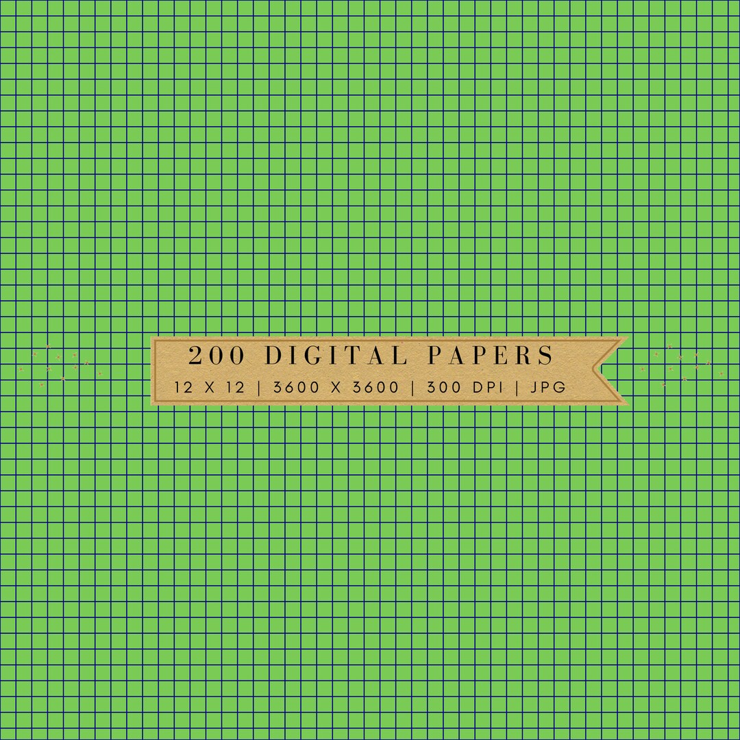 Digital Paper Pack | Commercial Use | Multi-color Lines | Grid Pattern ...