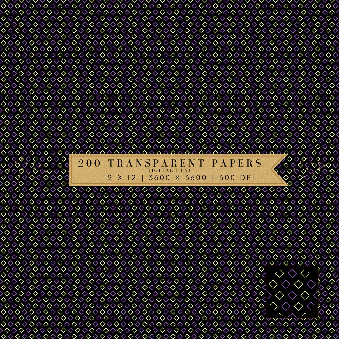 Transparent Digital Paper Pack | Transparent Overlay | Diamond Pattern ...