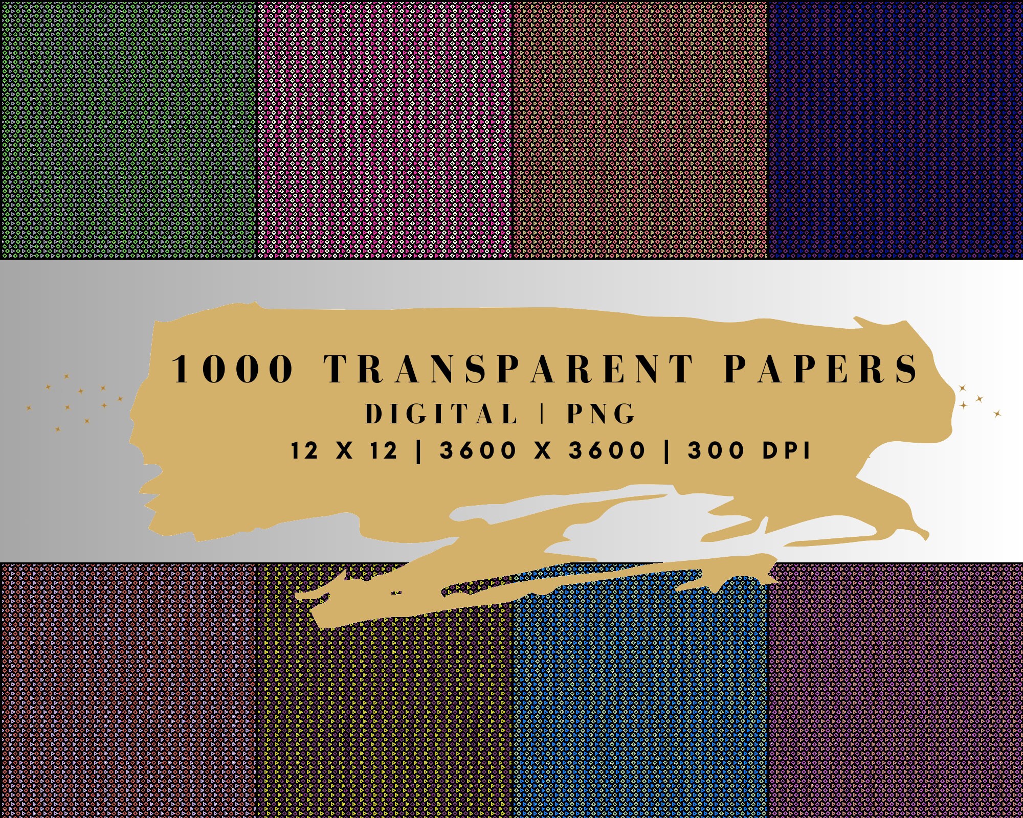 1000 Transparent Digital Papers | PNG Commercial Use | Geometric ...