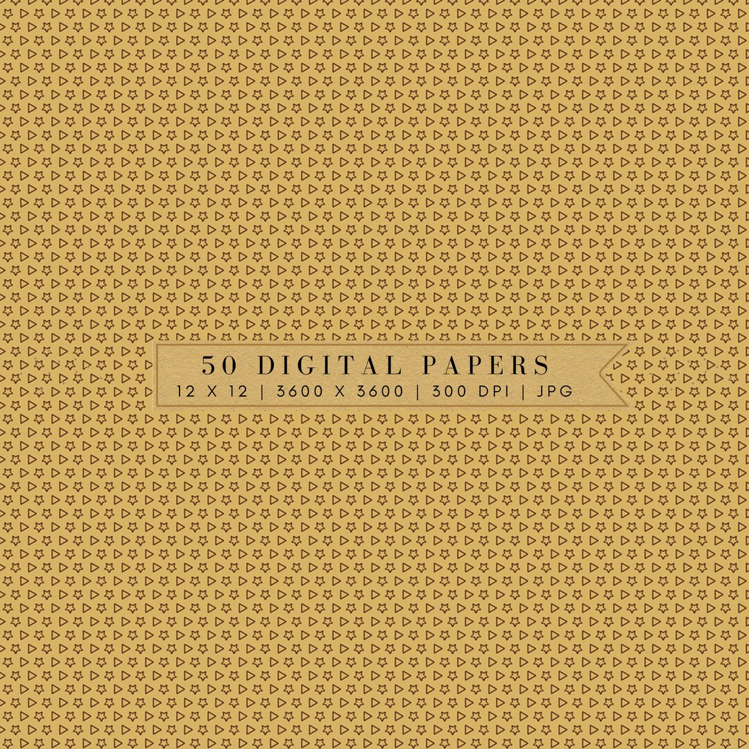 Digital Paper Pack | Stars, Equilateral Triangles | Patterned Image ...