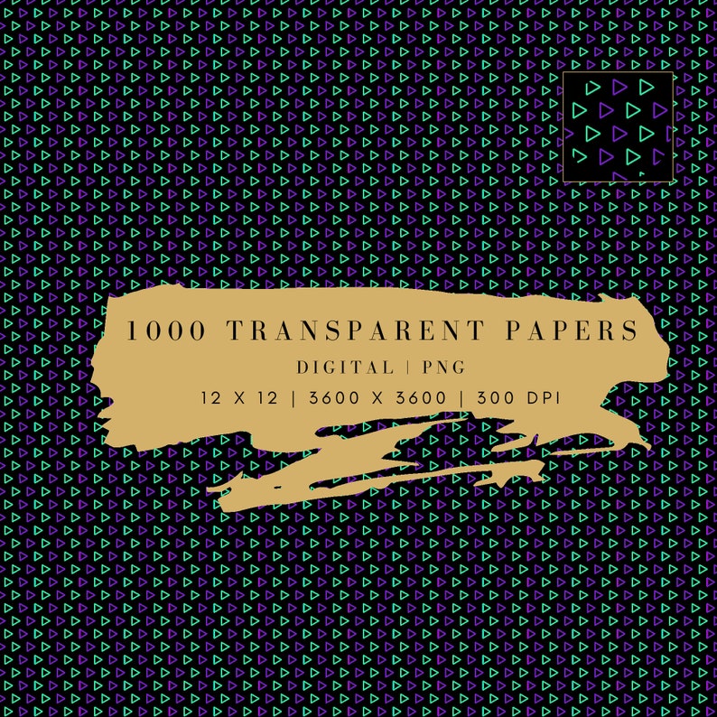 1000 Transparent Digital Papers | Triangle Pattern | Grid Formation ...