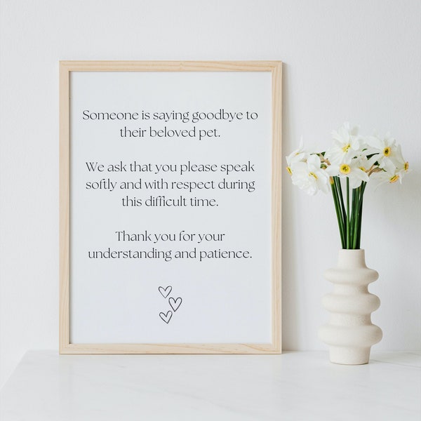 Vet Clinic Euthanasia Sign - Etsy