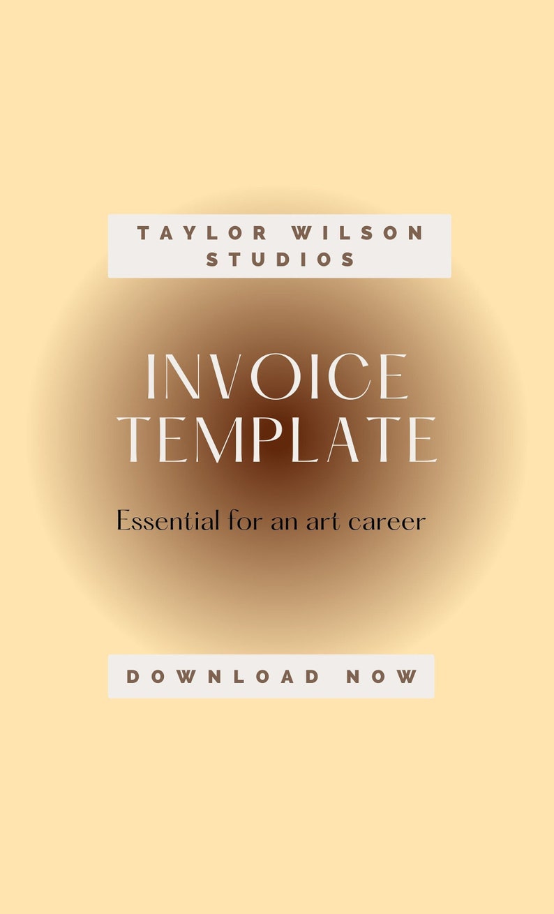 Editable and Printable Invoice Template for Artists! Canva or PDF ...