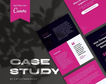 Case Study Canva Template - Etsy