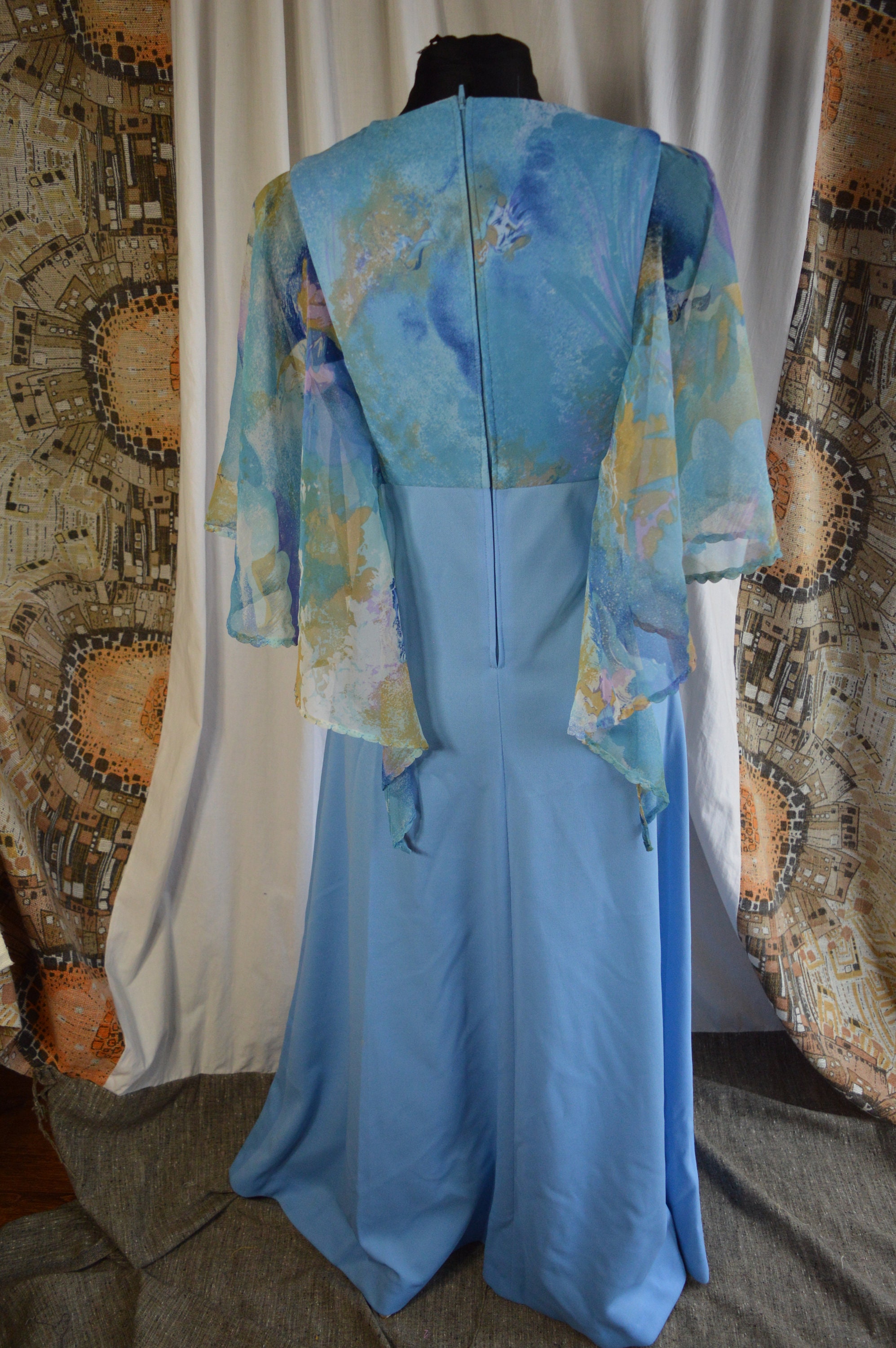 Unique Maxi 70s 1970s Dress Fairy Fairycore Vintage Long Dress Romantic S M - Etsy