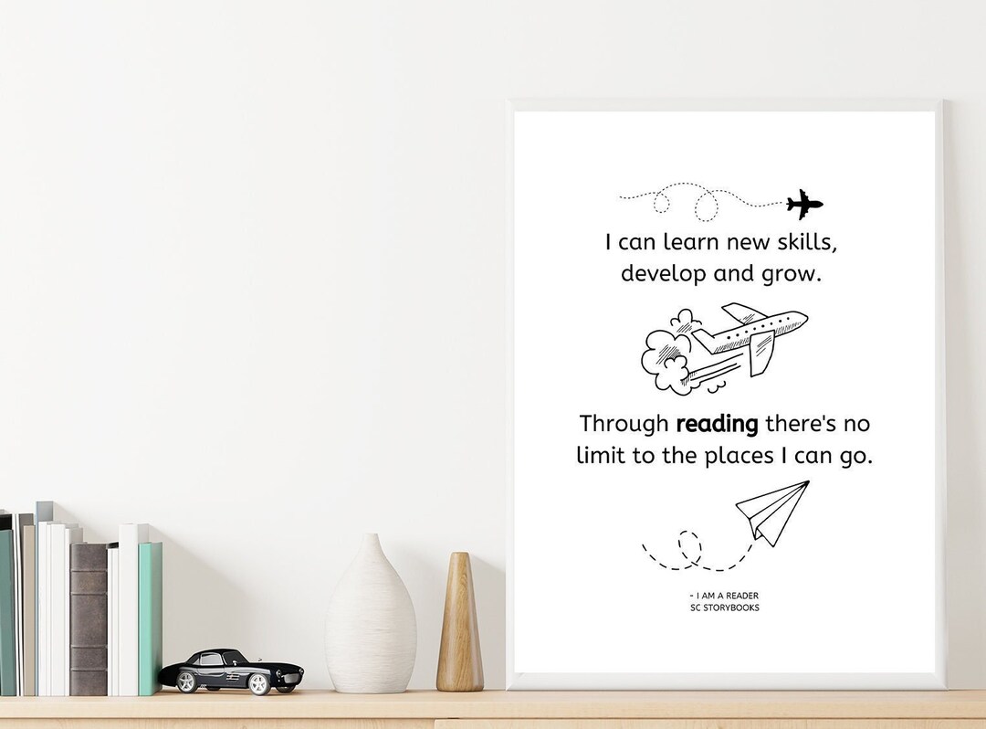 Wall Art Printable Reading Quote, Book Quote for Bookworms, Perfect for ...
