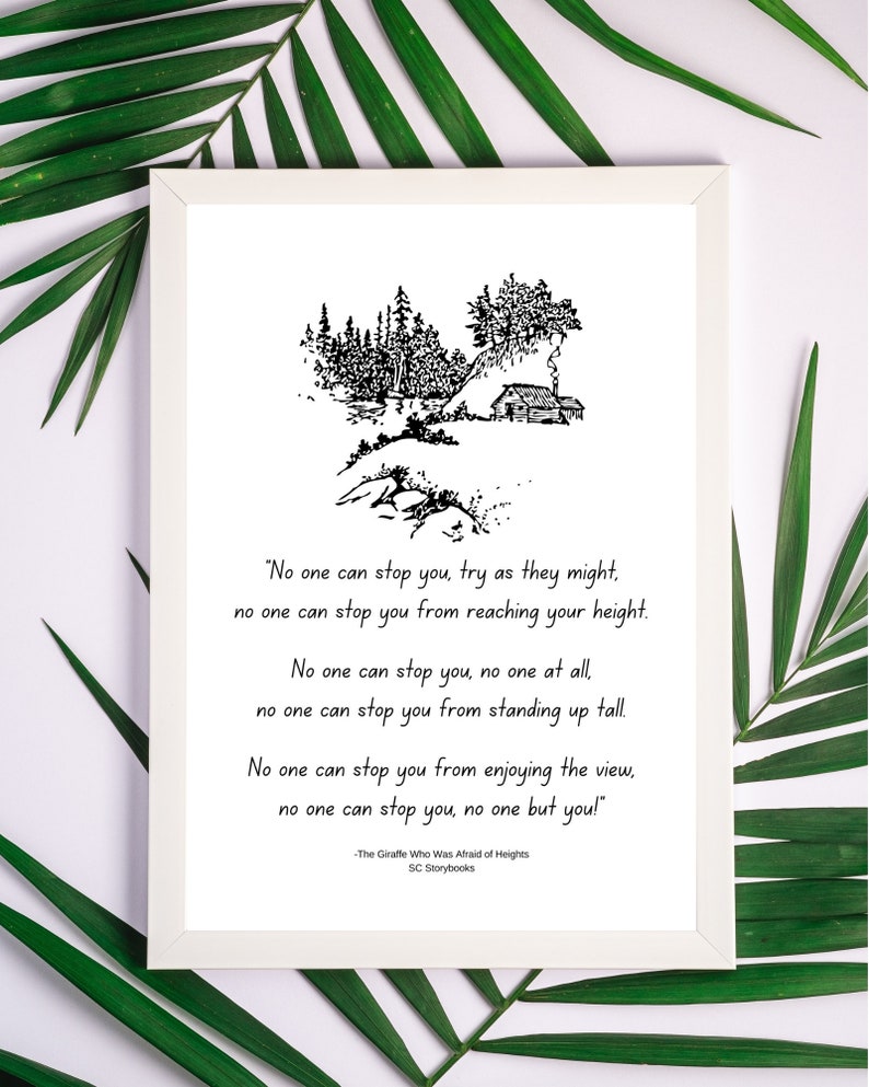 No One Can Stop You Poem With Mountain Forest, Inspirational Printable ...