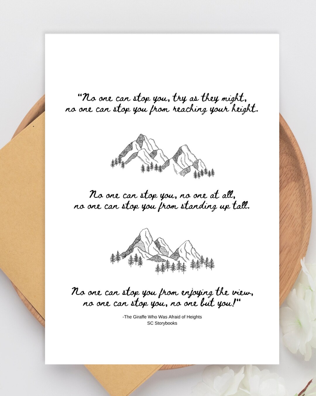 No One Can Stop You Poem With Mountain Illustrations, Inspirational ...