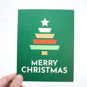 Variety of Geometric Christmas Cards | Set of 4 With Envelopes - Etsy