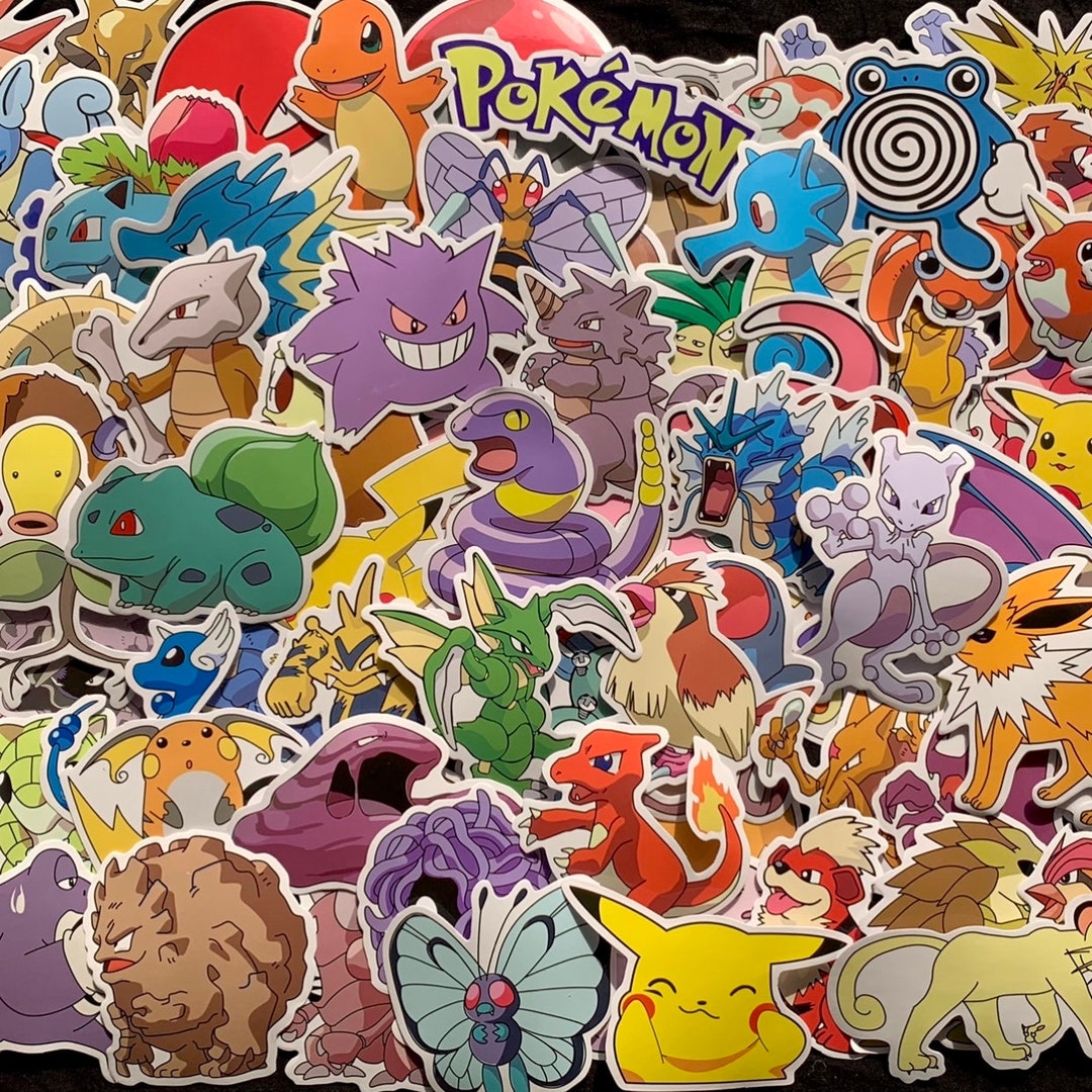 Pokémon Stickers / Pokémon Red Waterproof - Etsy