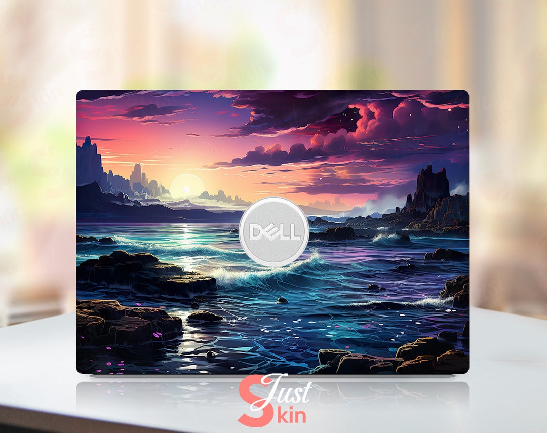 Dell Skin, Custom Photo Laptop, Seaside Sunset Pattern, Individualized ...