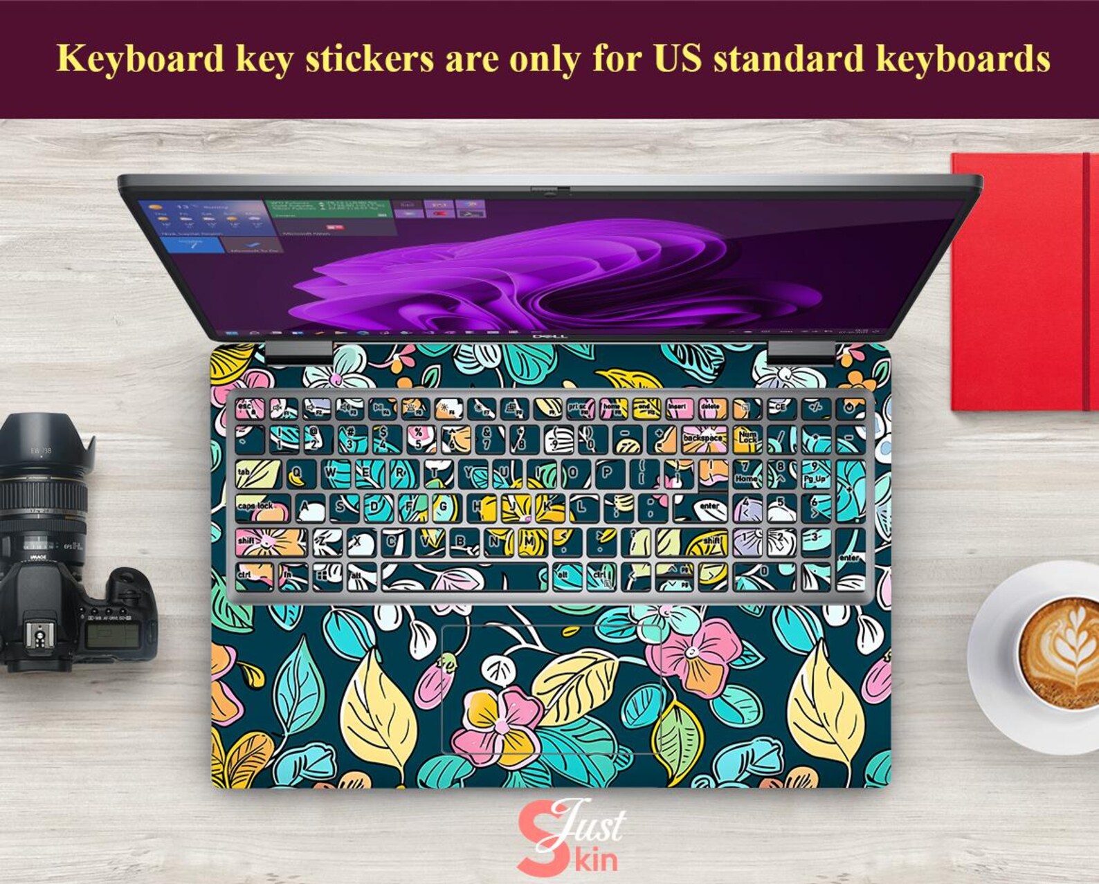 HP Laptop Decal Custom Personalized Flower Pattern Vinyl Decal for ...