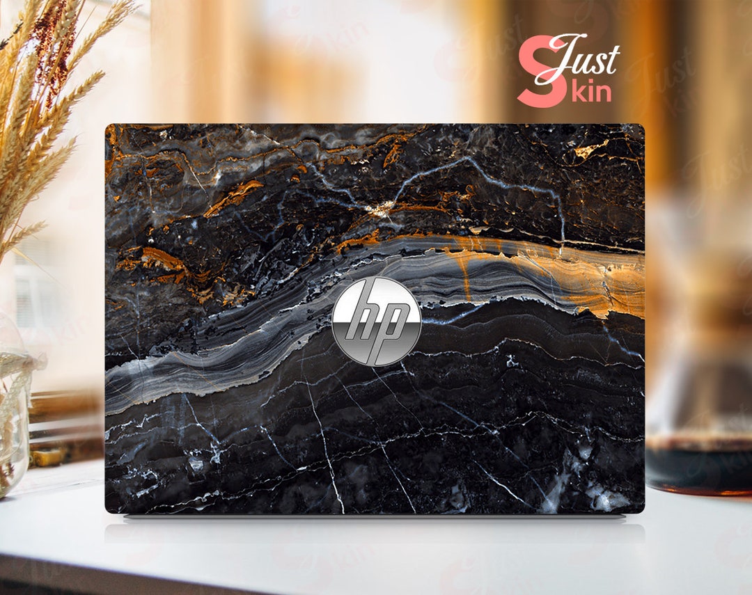 Hp Laptop Skin,17 Hp Laptop Skin,personalized Black Marble Texture ...