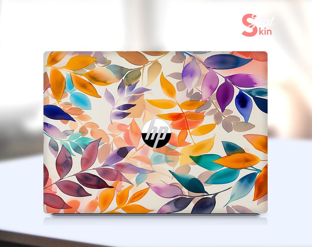 HP Laptop Protective Film Colorful Leaf Pattern Design Unique Gift ...