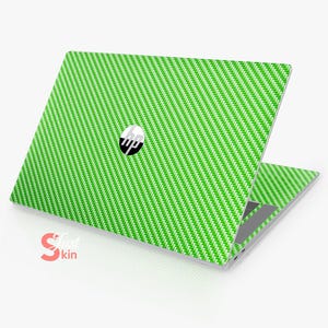 HP Laptop Decal Custom Fiber Green Solid Color Design Vinyl Decal ...
