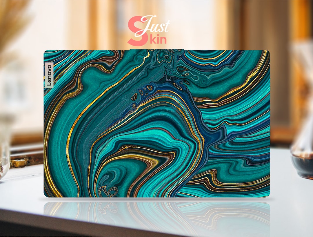 Lenovo Laptop Skin,thinkpad Skin,personalized Green Marble Texture ...