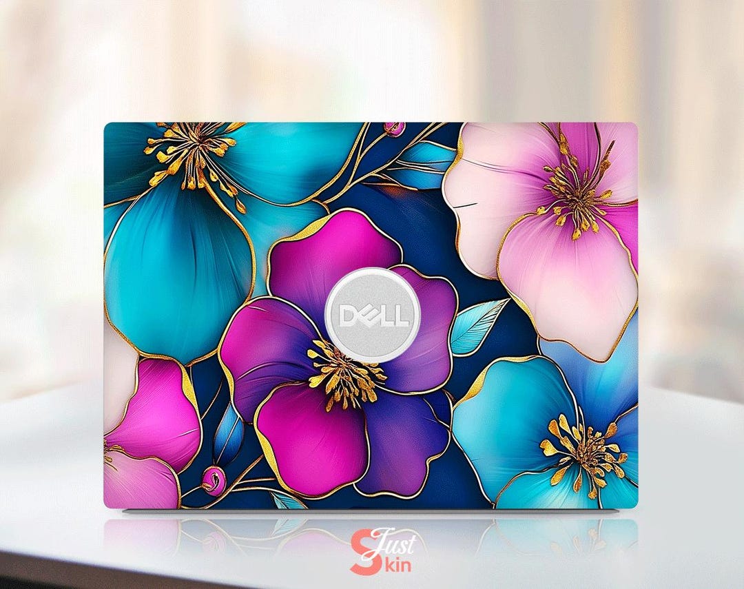 Dell Laptop Sticker Flower Pattern Personalized Gift for Dell Latitude ...