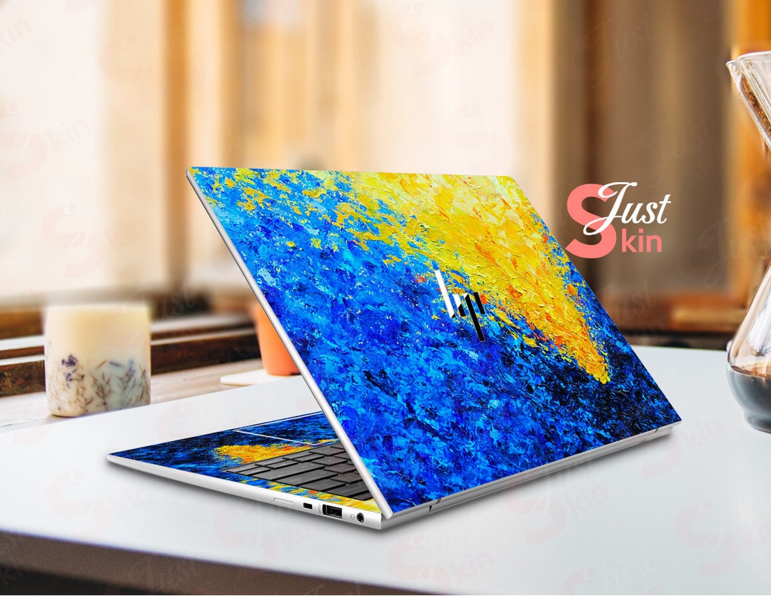 Hp Laptop Pavilion Pre-cut Personalized Gift Abstract Painting Vinyl ...