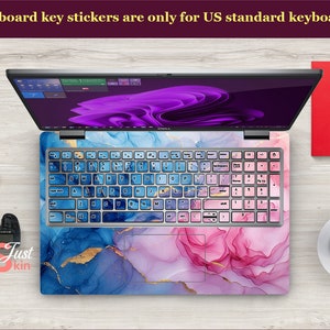 Dell Protective Skin Laptop Sticker Powder Blue Pattern Design Creates ...