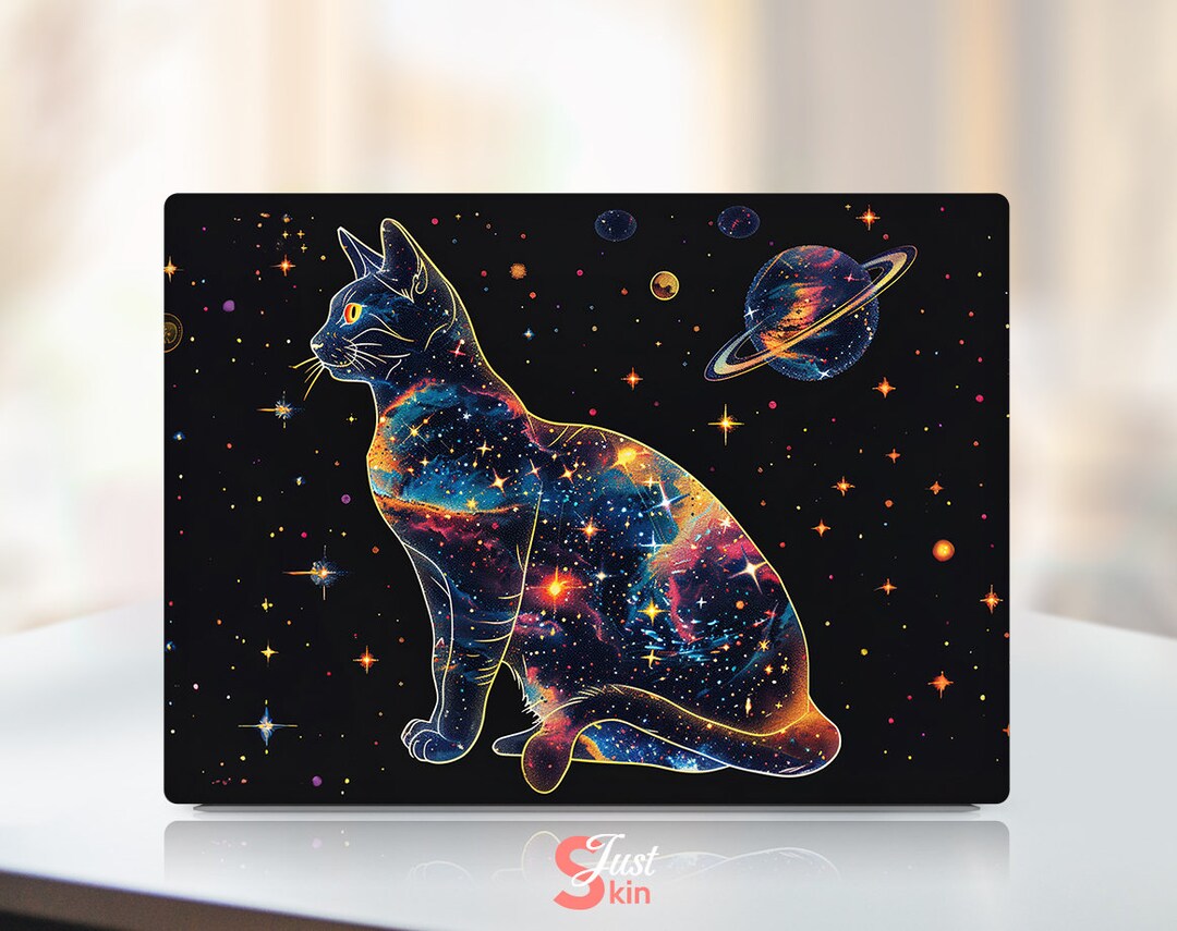 Dell Laptop PC Decal Cat Design Customizable Personalized Gift Vinyl ...