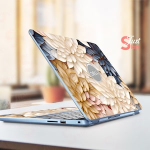 Dell Laptop Stickers, Plain Aesthetic Flowers Pattern Ultra-thin Oil ...