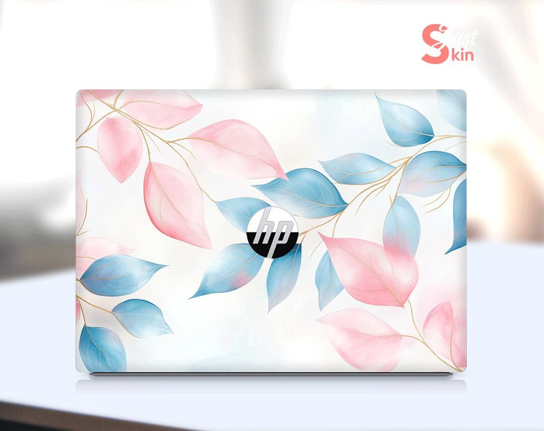 Hp Computer Decal Customizable Powder Blue Petals Vinyl Decal for ...