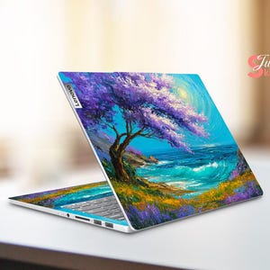 Lenovo Thinkpad E15 Gen 4 Laptop Decal Purple Tree Pattern Custom Gift ...