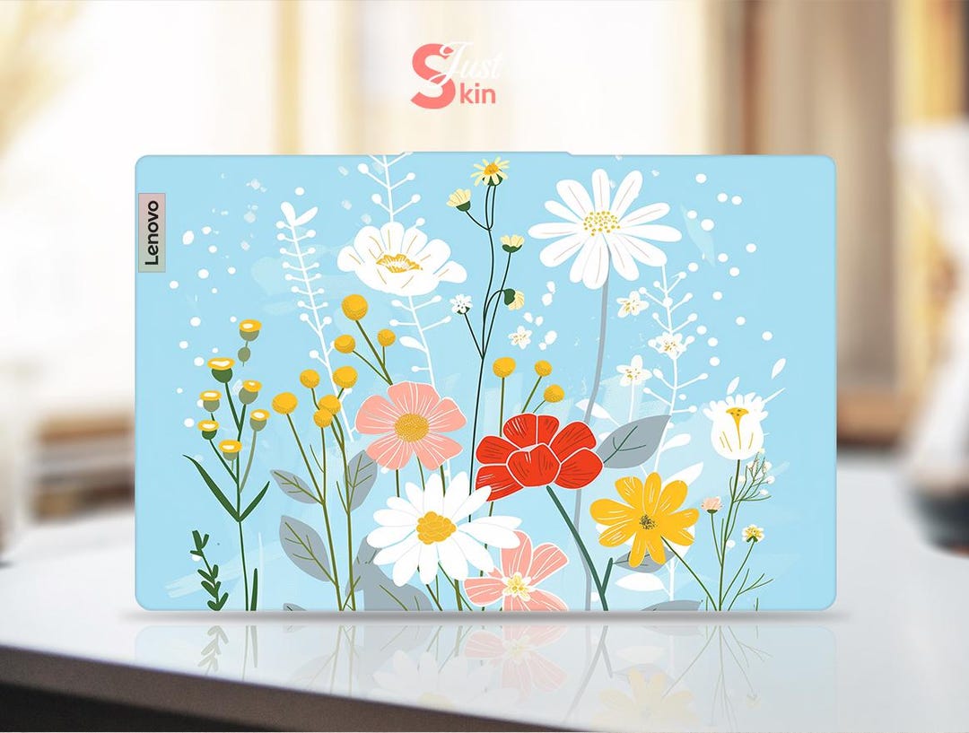 Lenovo Computer Skin Colorful Flower Design Customizable Gift Vinyl ...