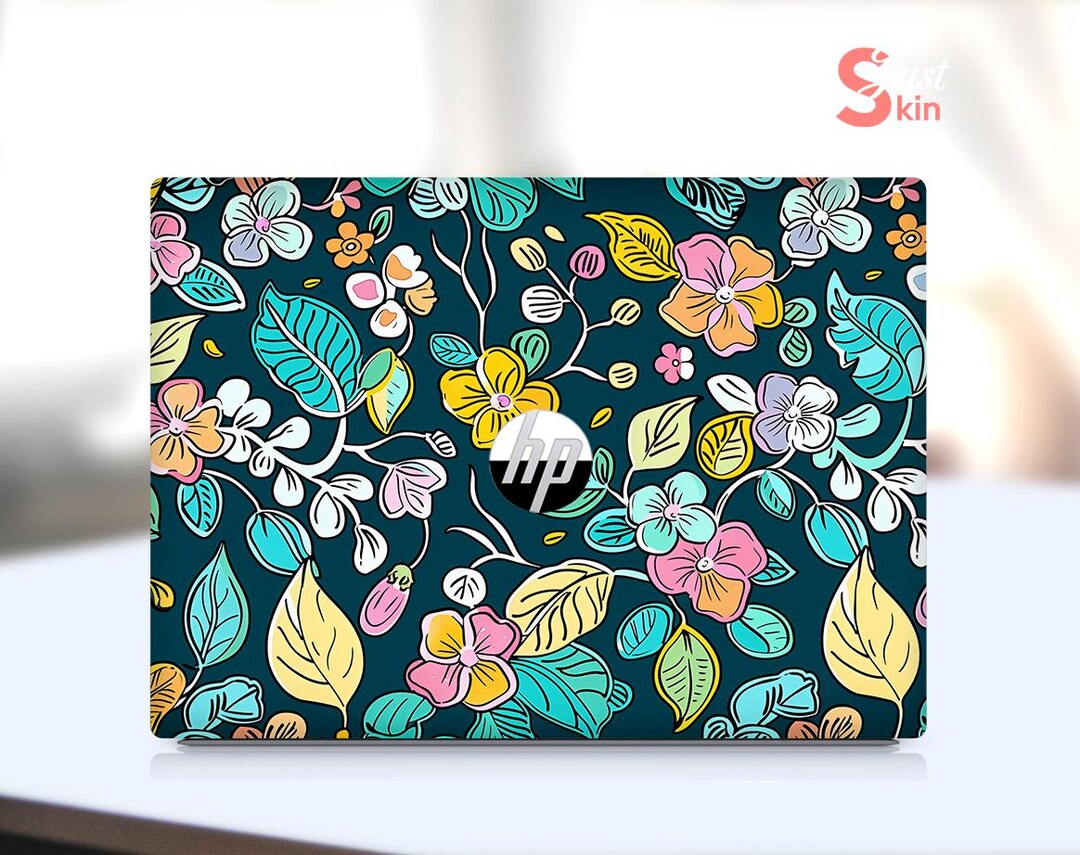 HP Laptop Decal Custom Personalized Flower Pattern Vinyl Decal for ...