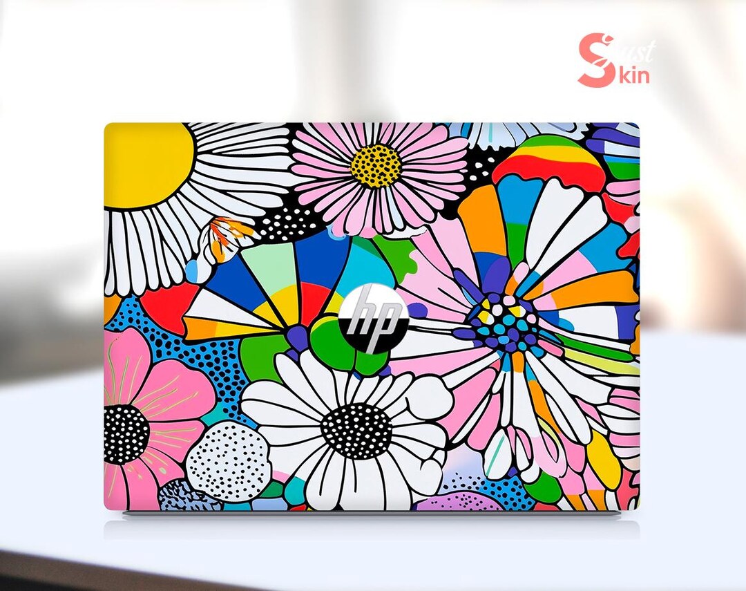 Hp Laptop Skin Protective Film Cute Gift for Her Pink Colorful Petals ...