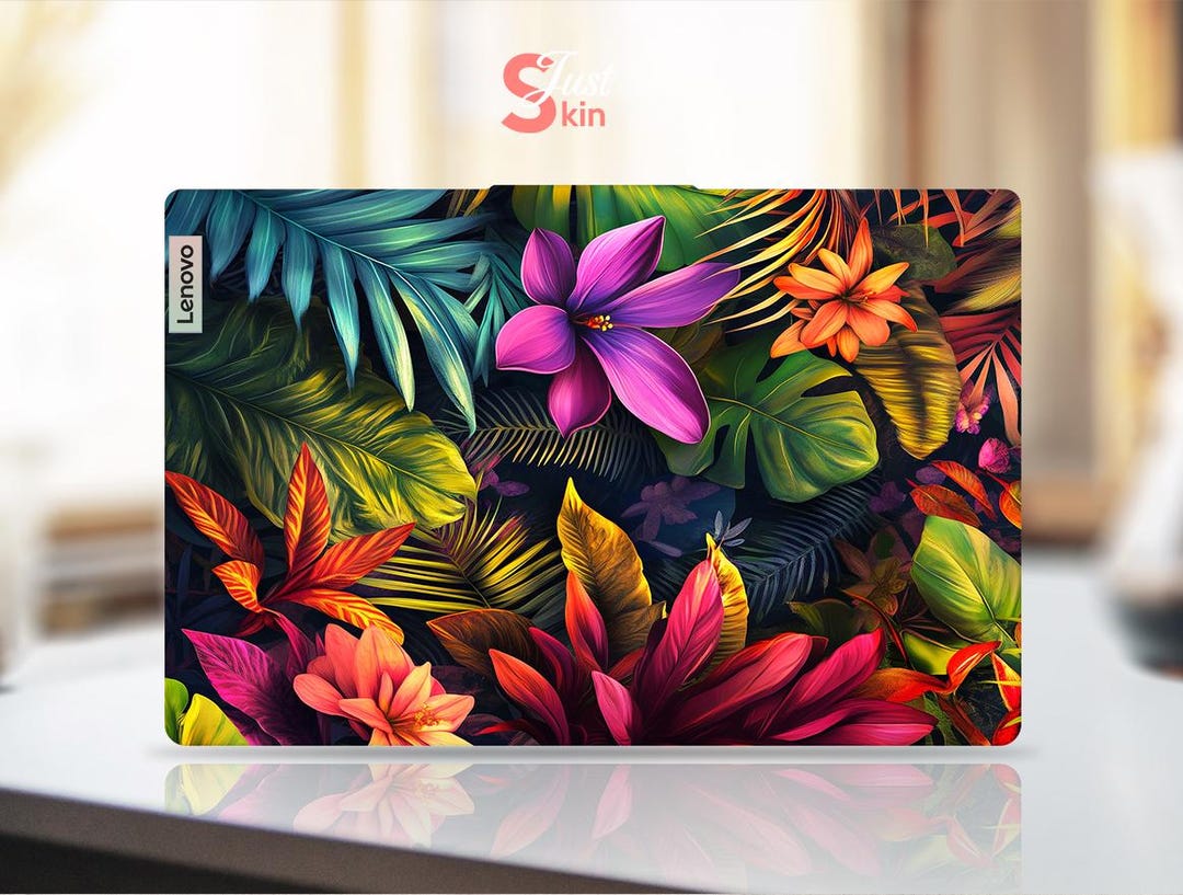 Lenovo Laptop Sticker, 2 in 1 Laptop Protector, Unique Leaf Pattern ...