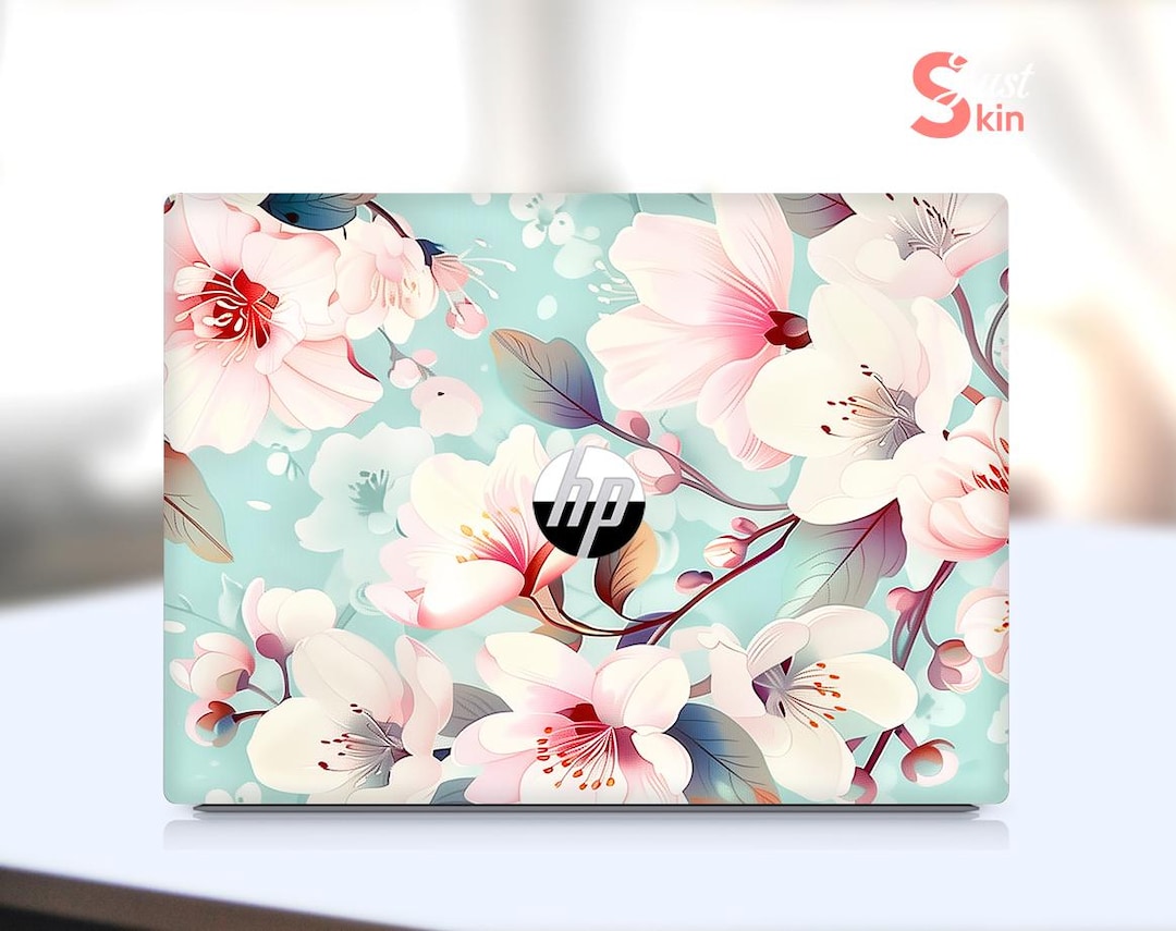 HP Laptop Accessories Pretty Pink Floral Design Vinyl Decal Fits ...