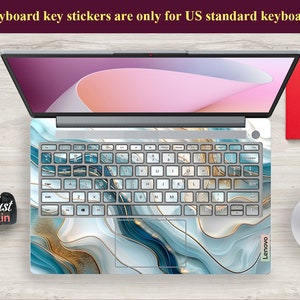 Lenovo Laptop Sticker Personalized Light Blue Aesthetic Design Vinyl ...