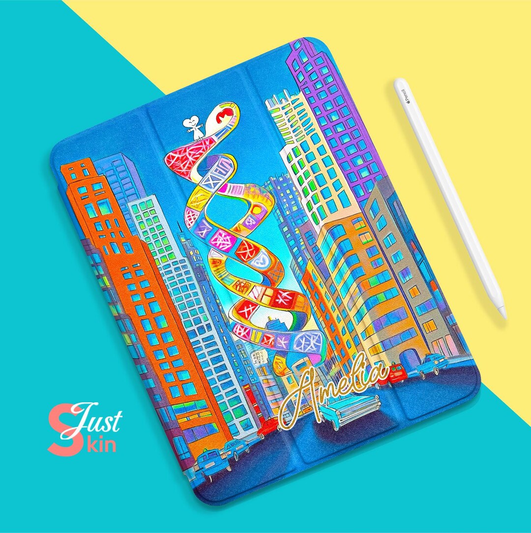 Colorful Skyscrapers iPad Pro Case Novelty iPad Cover Folding Case ...