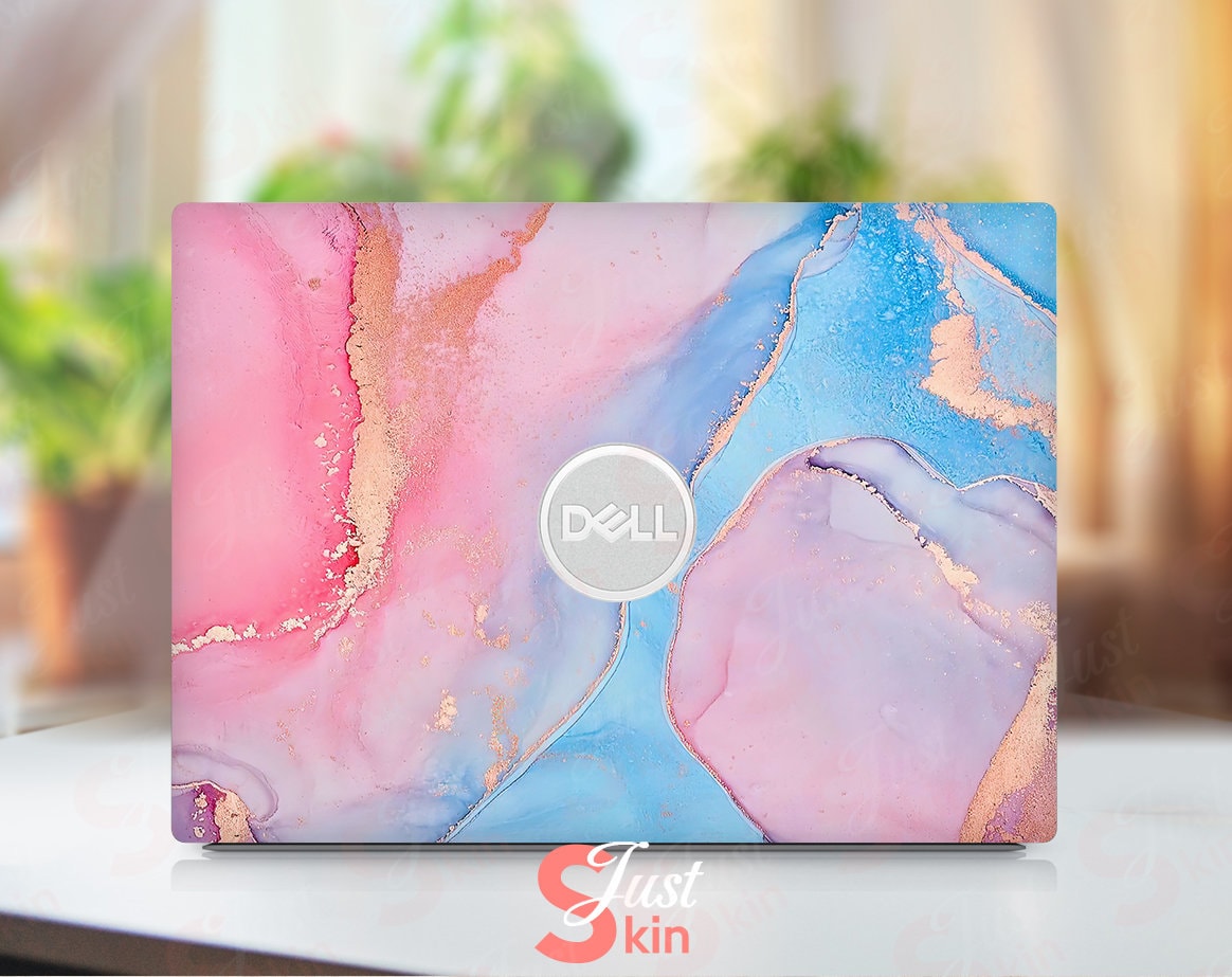 Custom Skins for Dell Laptops Pre-cut Full Coverage Colored Marble ...
