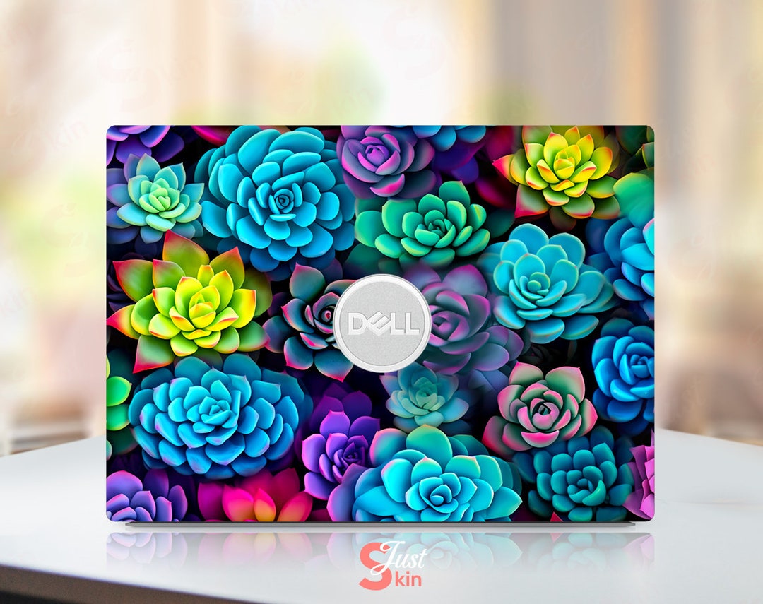 Dell 2-in-1 Laptop Skin, Bright and Colorful Flower Pattern Handmade ...