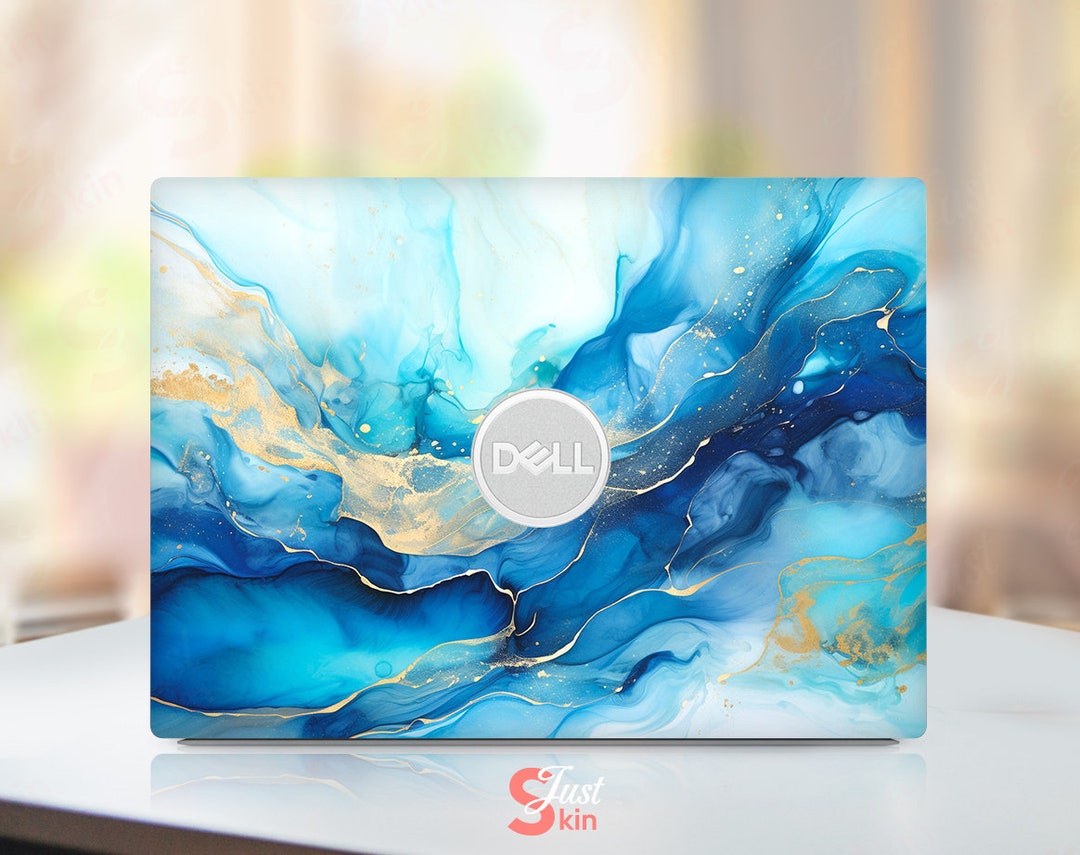 Laptop Skin, Dell Laptop Skin, Blue Marble Customizable Pre-cut Full ...
