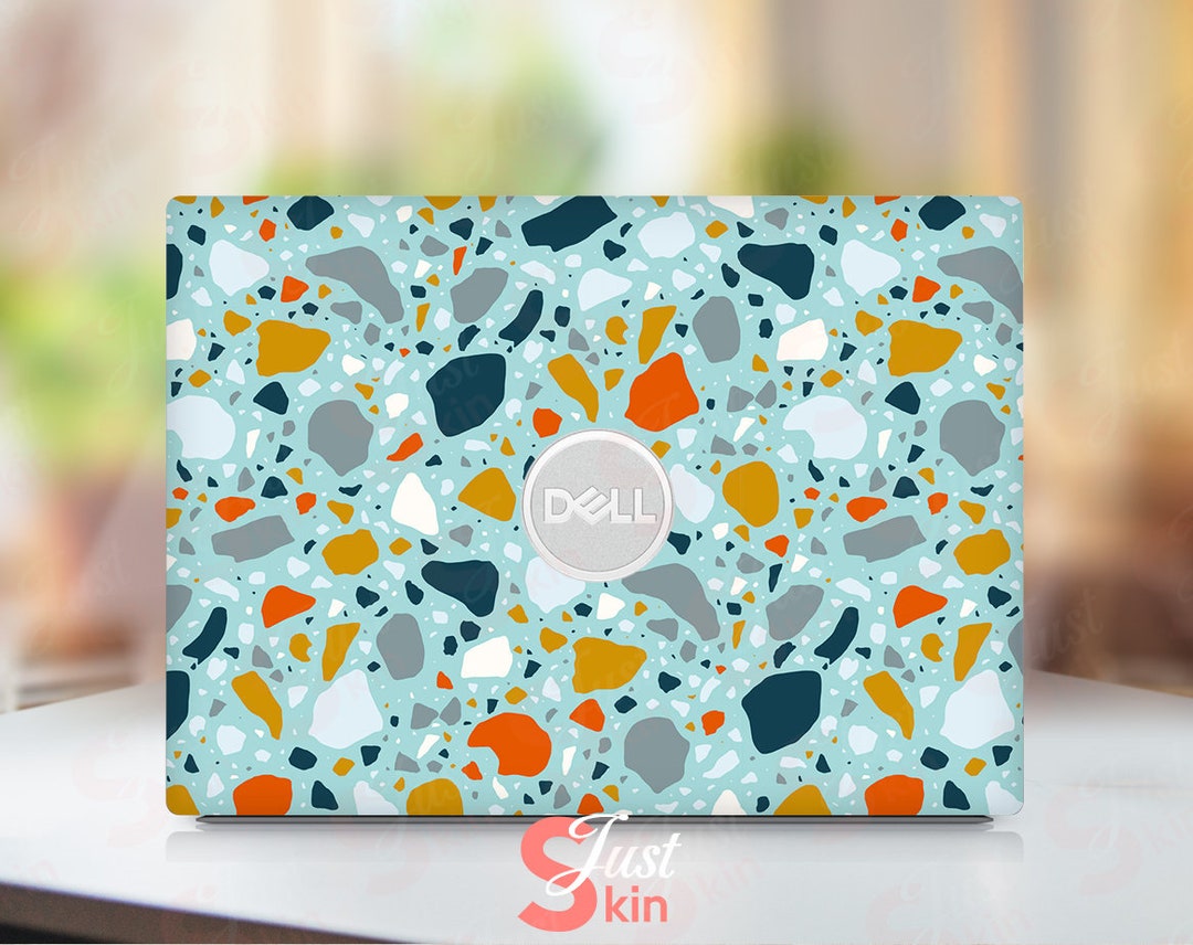 Dell Latitude Skin Customizable Full Coverage Green Terrazzo Design ...