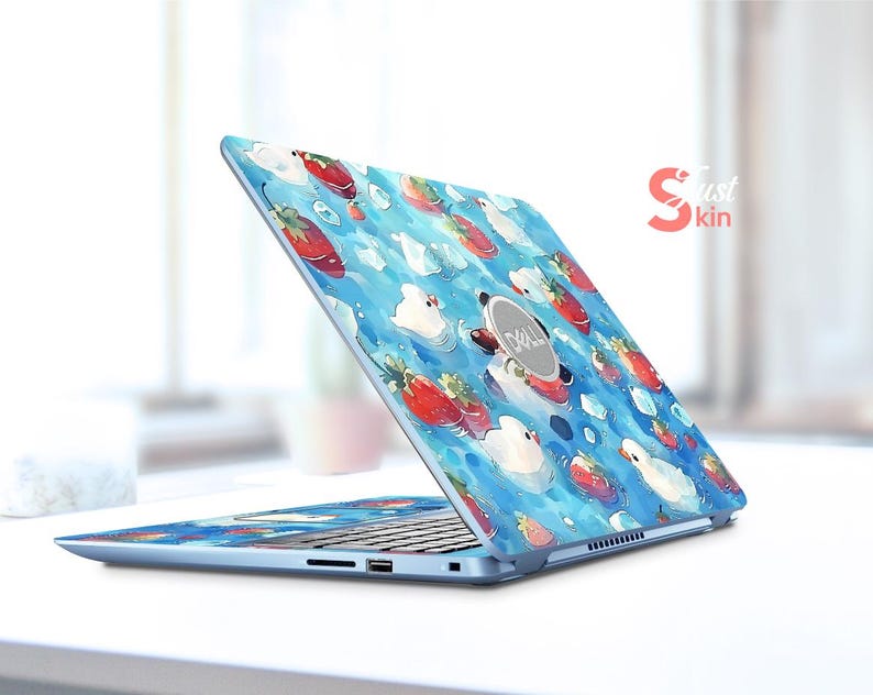 Dell Laptop Sticker Custom Personalized Cute Panda Playing Water Gift ...