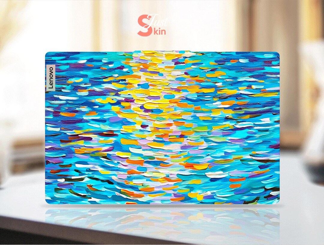 Lenovo Laptop Skin Abstract Oil Painting Ocean Design Personalized Gift ...