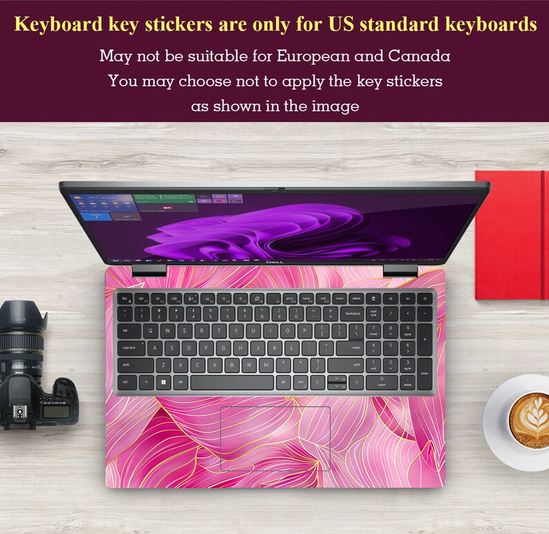 Hp Laptop Sticker Personalized Pink Lotus Flower Gift for Mother Vinyl ...
