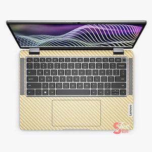 Lenovo Laptop Decal Carbon Fiber Solid Color Design Gold Red Green ...