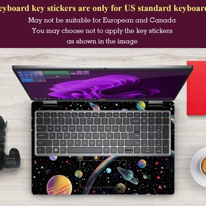 Dell Computer Sticker Custom Personalized Colorful Planet Design Gift ...