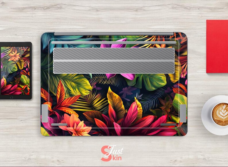 Lenovo Laptop Sticker, 2 in 1 Laptop Protector, Unique Leaf Pattern ...